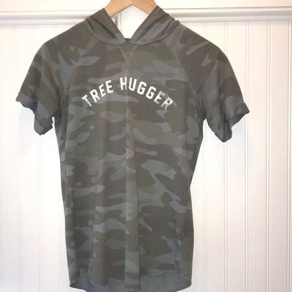Tops | Camo Tree Hugger Hooded Tshirt | Poshmark